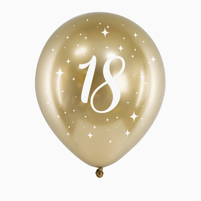 Set balloons 18 birthday latex gold - ideal party decoration – Oh Yeah ...