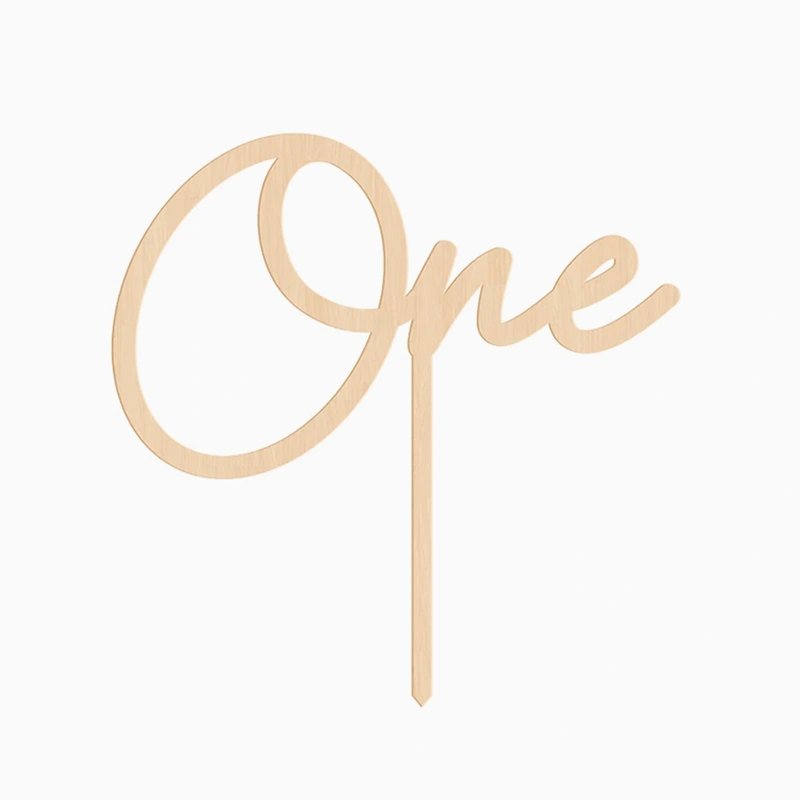 Topper Tarta One Madera - Elegancia para tu cumpleaños – Oh Yeah! by ...