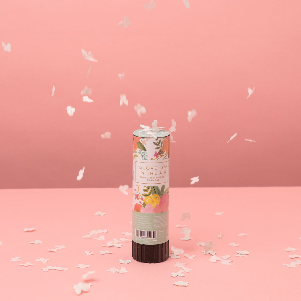 Set 24 mini Confeti guns Biodegradable butterflies 15 cm white for ...