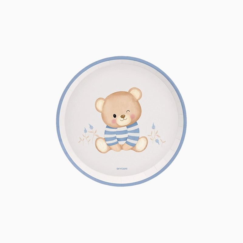 Flat Cardboard Dessert Plate Ø 17 cm Baby Pink Unicorn for theme ...