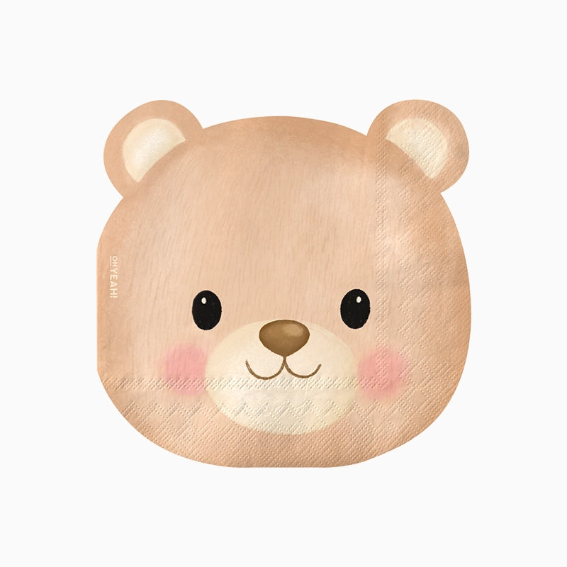 Double Layer Paper Napkin 33 x 33 cm Baby Bear Shape Blue – Oh Yeah! by ...
