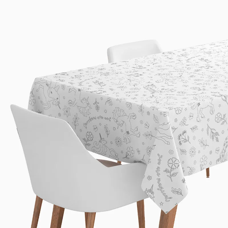 Unicorn Waterproof Folded Tablecloth 1.20 x 1.80 m for magical parties ...