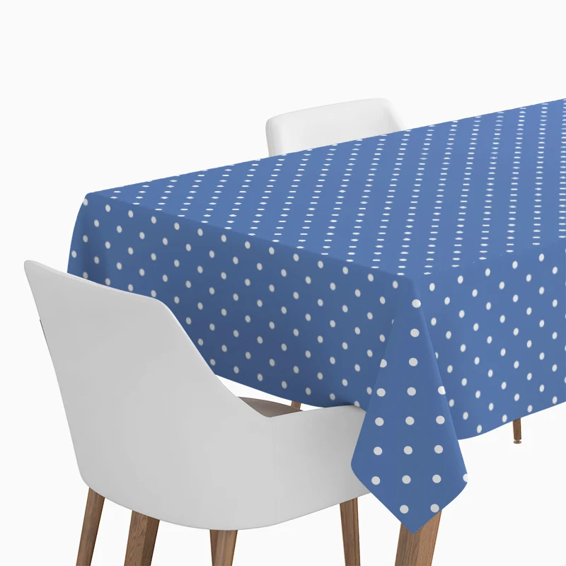 Polka Dot Tablecloth Roll 1.20 x 5 m Blue for parties and celebrations ...