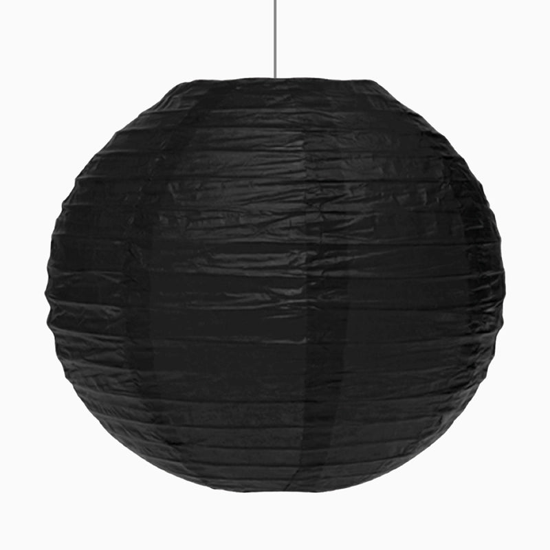 Big paper sphere lamp Ø40 cm black to decorate your party – Oh Yeah! by ...