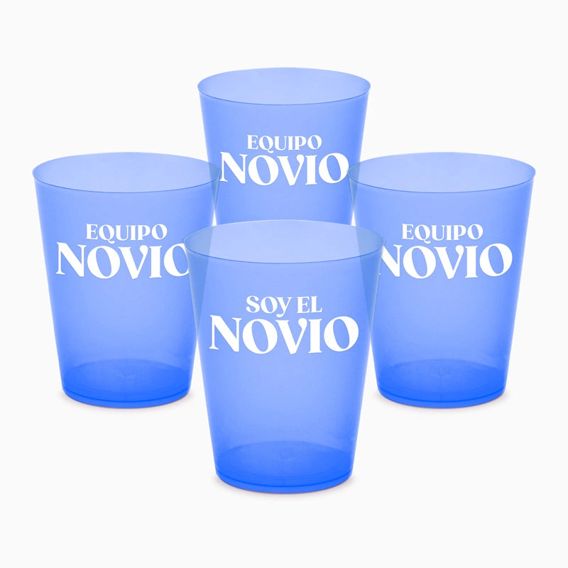 Vaso Cubata Ancho Azul 480 cc Despedida Soltero – Oh Yeah! by Partylosophy