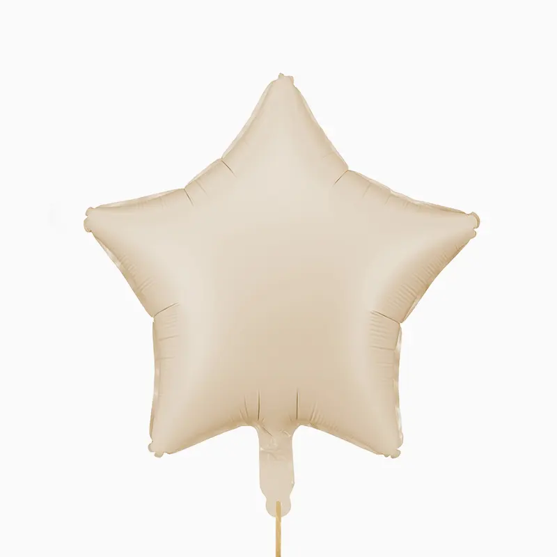 Globo Foil 48 cm Estrella Mate Crema - Decoración para Fiestas – Oh ...