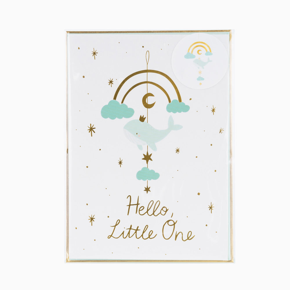 Tarjeta "Hello Little One" Azul Pastel – Oh Yeah! by Partylosophy