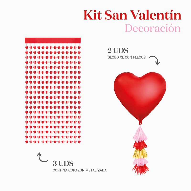 Kit Deco Photocall San Valentín Corazón – Oh Yeah! by Partylosophy