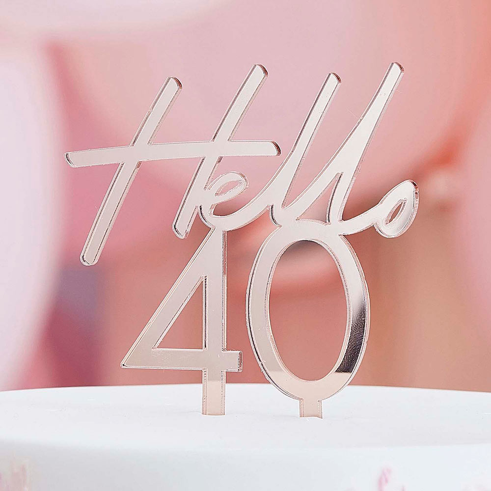 Topper Tarta "Hello 40" – Oh Yeah! by Partylosophy