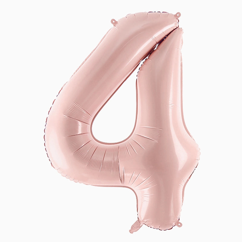 Globo Foil 72 cm Número 4 Rosa Pastel – Oh Yeah! by Partylosophy