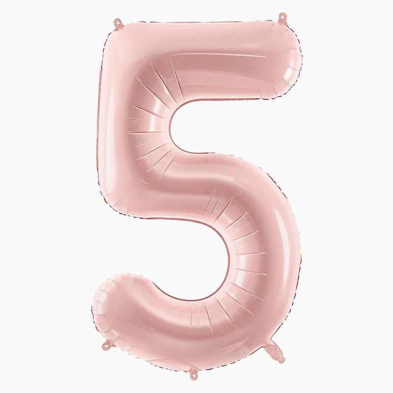 Globo Foil 72 cm Número 5 Rosa Pastel – Oh Yeah! by Partylosophy