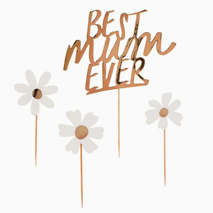 Topper 'Melhor Mãe Ever' Rose Gold para bolos e comemorações – Oh Yeah ...
