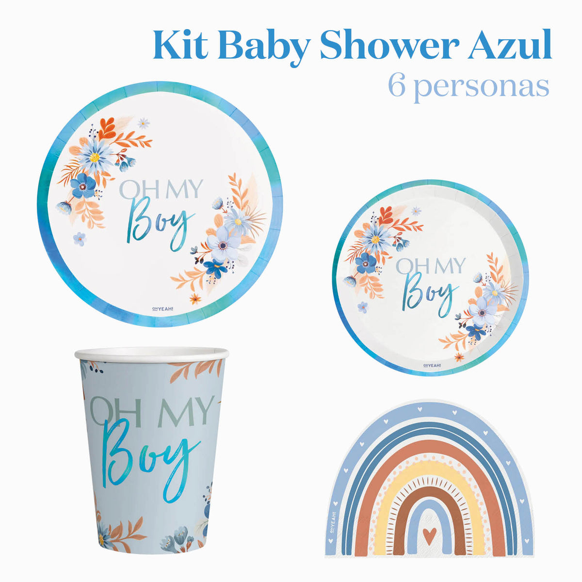 Kit Mesa Basic 6 Personas Baby Shower Azul - Fiesta perfecta – Oh Yeah ...