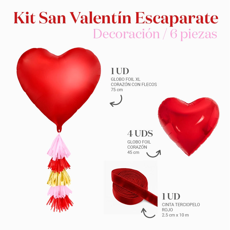 Kit San Valentín Escaparate Decoración 6 piezas – Oh Yeah! by Partylosophy