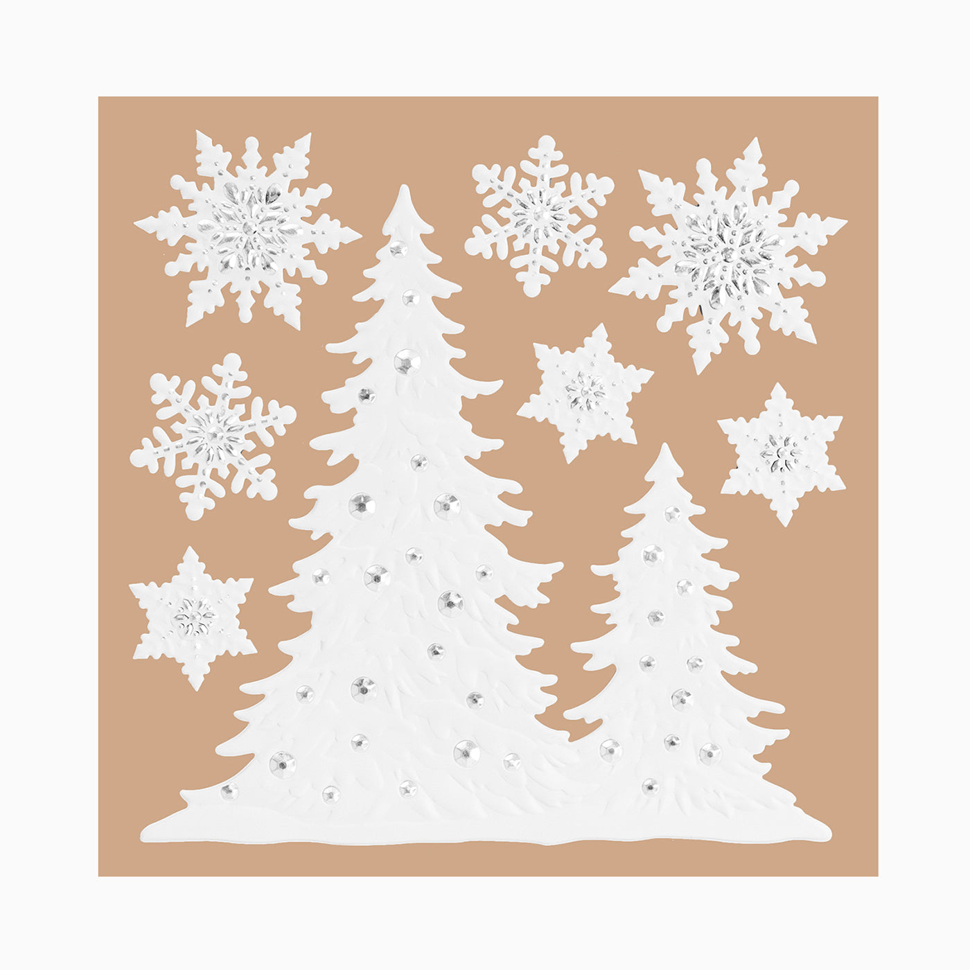 Medium stickers relief Christmas tree and flakes oh yeah! By ...