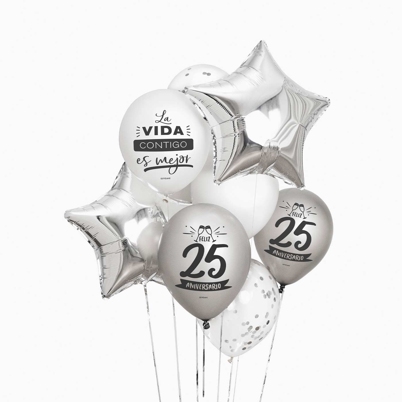 Set Globo "Felices 25" Látex – Oh Yeah! by Partylosophy