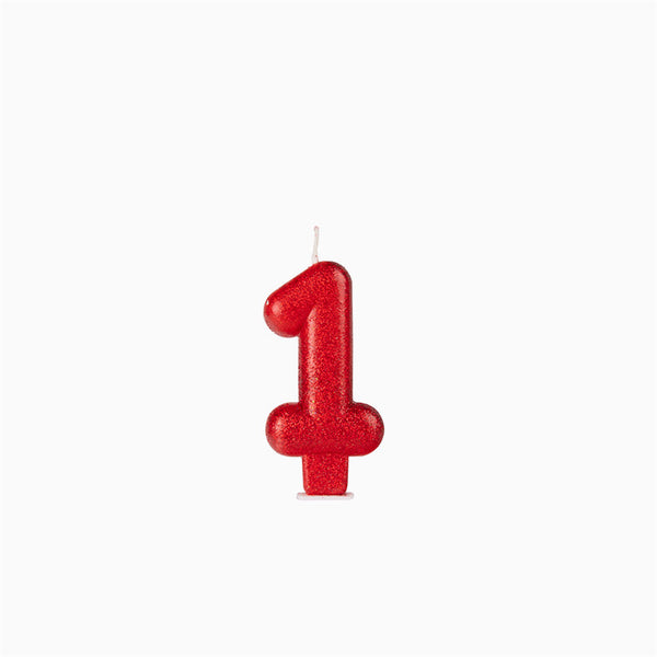 Small number Glitter 8.5 cm red for your celebrations – Oh Yeah! by ...