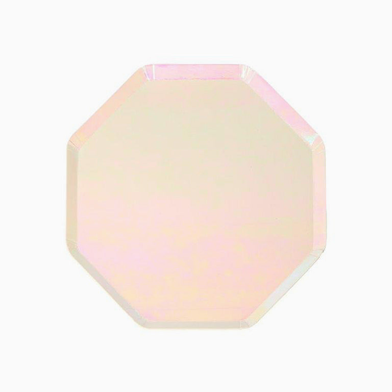 Metallized Octagonal Plate Pastel pink for elegant parties – Oh Yeah ...