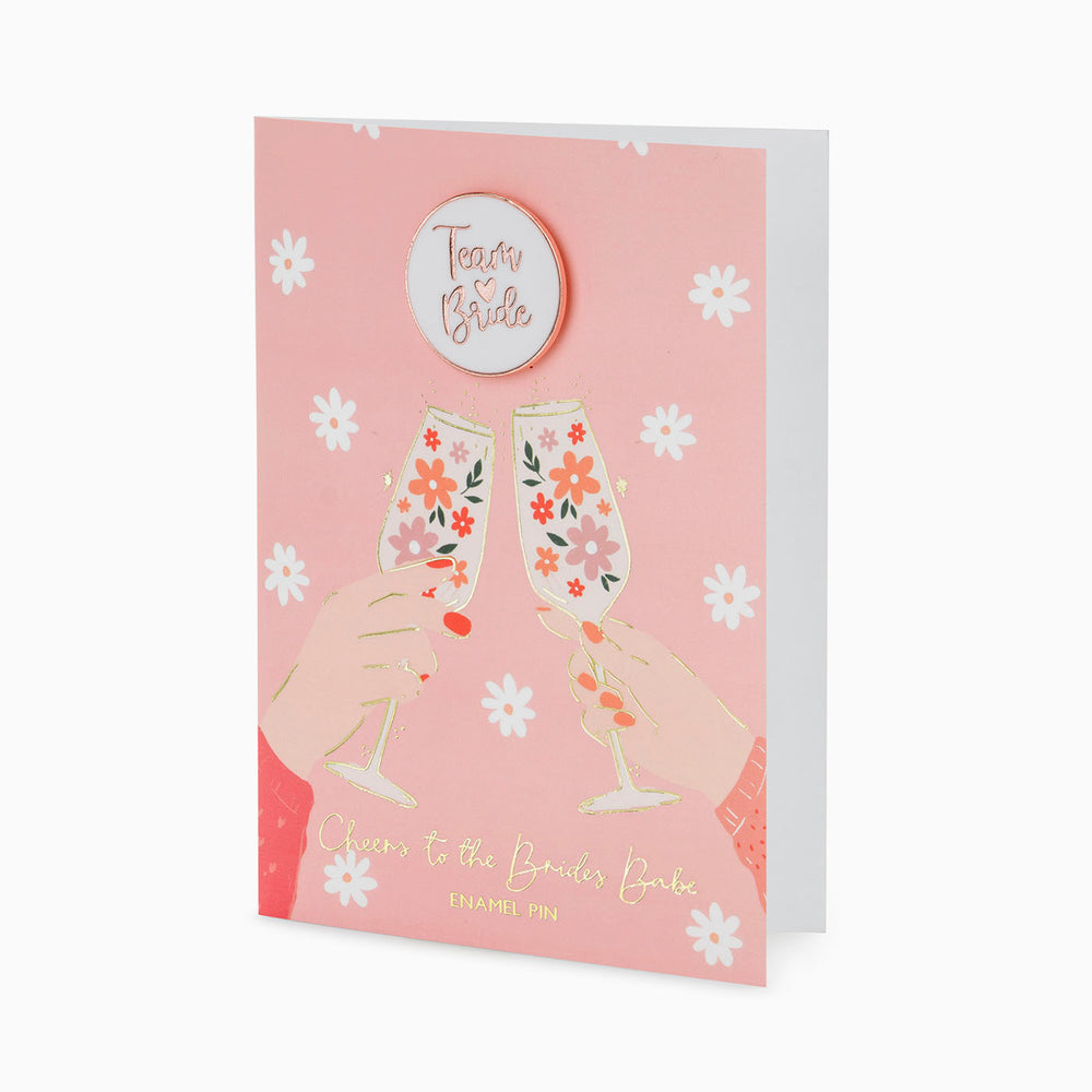 Card with Pin 'Bride Team' for single farewells – Oh Yeah! by Partylosophy