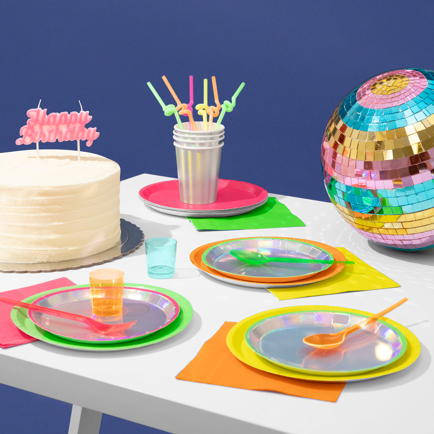 Vela "Happy Birthday" Flúor Rosa – Oh Yeah! by Partylosophy