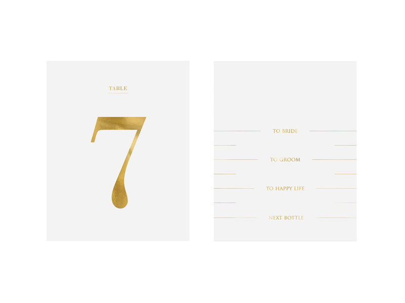 Table numbers – Oh Yeah! by Partylosophy